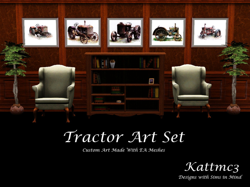 The Sims Resource - Tractor Art Set