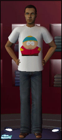 The Sims Resource - White Southpark T-Shirt (Eric Cartman)