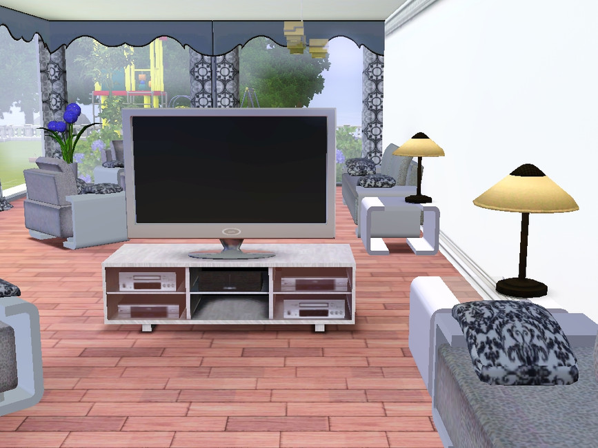 The Sims Resource - Tv withSilver vcr and dvd