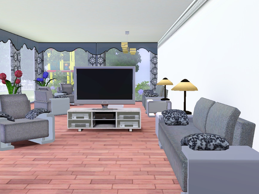 The Sims Resource - Tv withSilver vcr and dvd