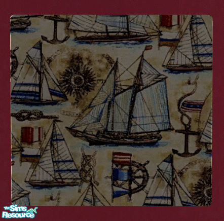 The Sims Resource - Nautical Picture - Boats on Beige