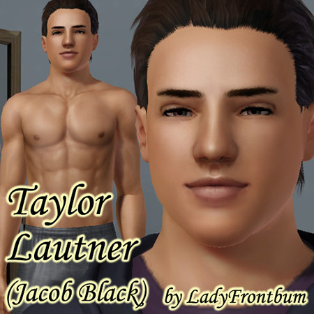 The Sims Resource | Taylor Lautner (Jacob Black v2) by LadyFrontbum