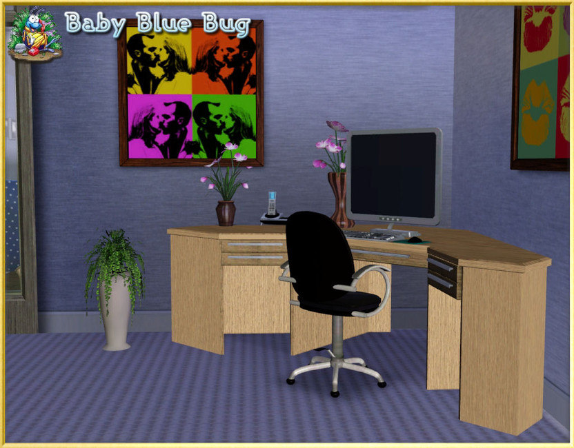 The Sims Resource - bbb Office Max Deluxe Corner desk
