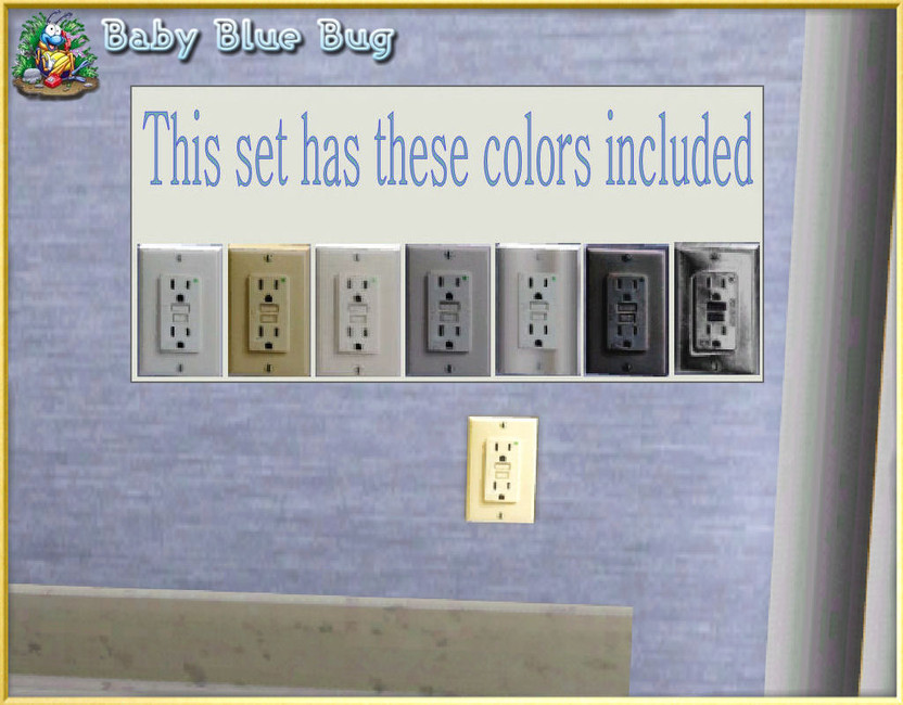 The Sims Resource - bbb Electric Wall Outlets Upper
