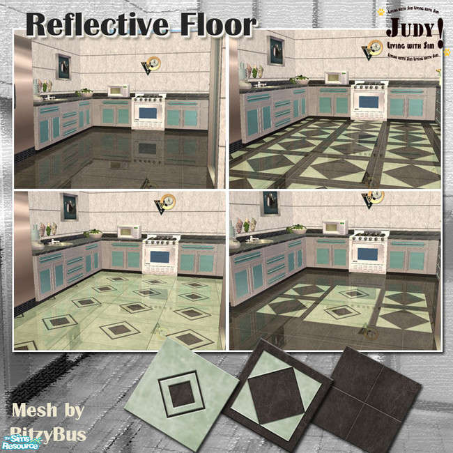 The Sims Resource - Judy_Reflective Floor - Tile Marble