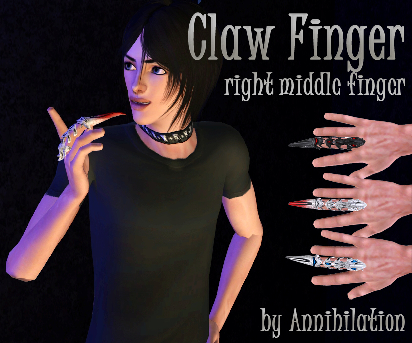 The Sims Resource | Claw Finger Right Middle by Annihilation