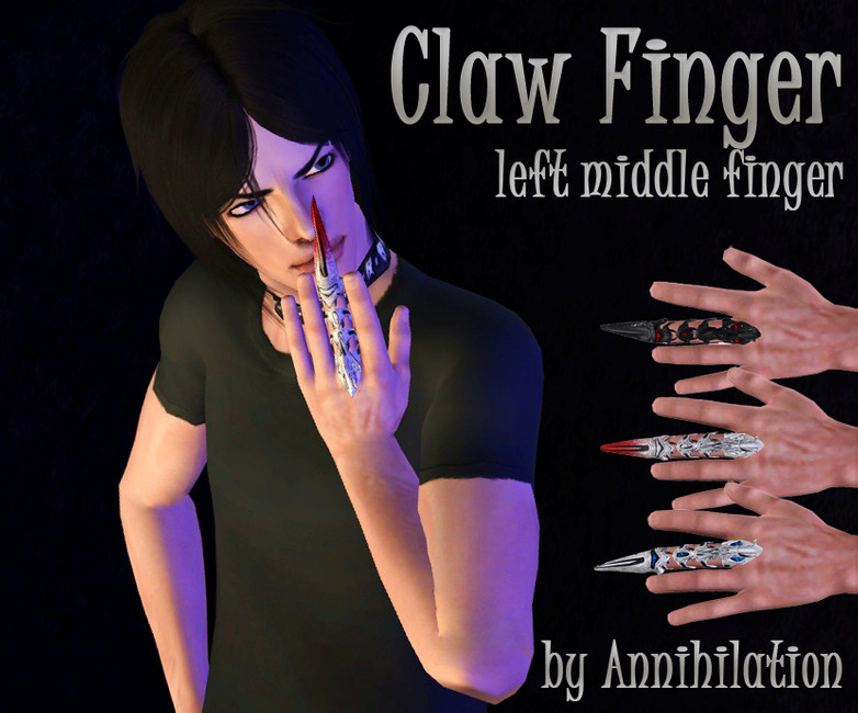 The Sims Resource - Claw Finger Left Middle by Annihilation