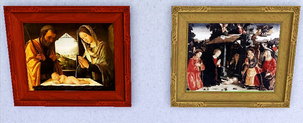 The Sims Resource | Nativity Paintings Wide