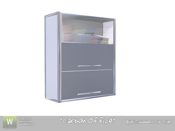 The Sims Resource | Carbon Office Large Filing Cabinet