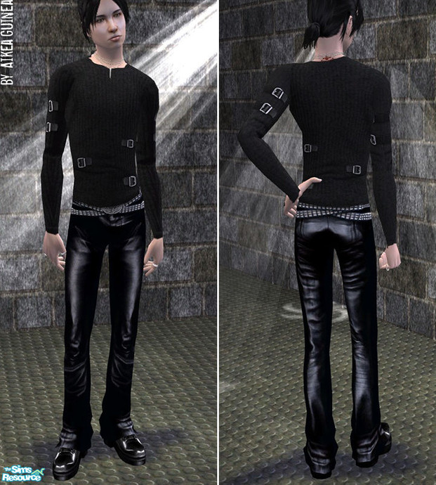 The Sims Resource | Gothic Outfit for Males - Sweater