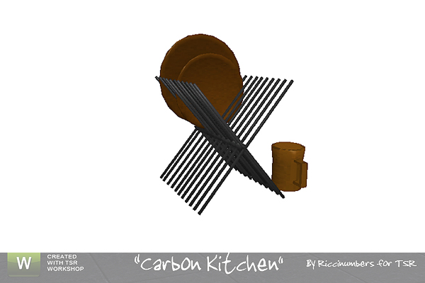 The Sims Resource | Carbon Kitchen Dish Rack