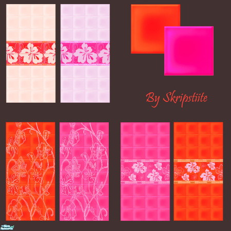 The Sims Resource | Modern Color Tile Set