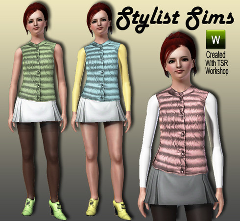 The Sims Resource - Quilted Vest