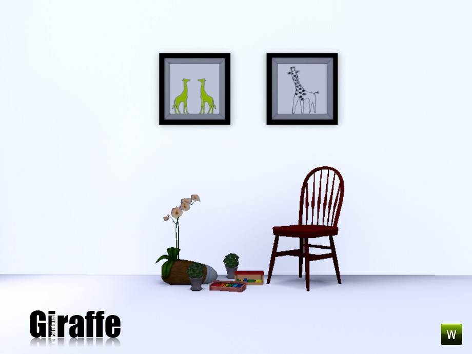 The Sims Resource | Giraffe Paintings