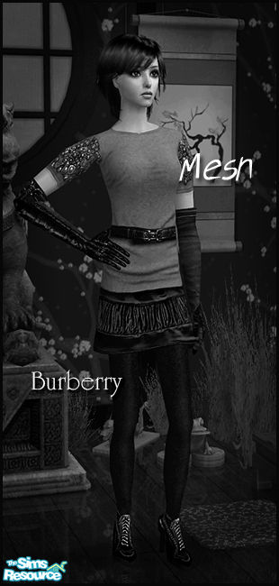 The Sims Resource - Burberry Fall/Winter - Mesh Siluetta ...