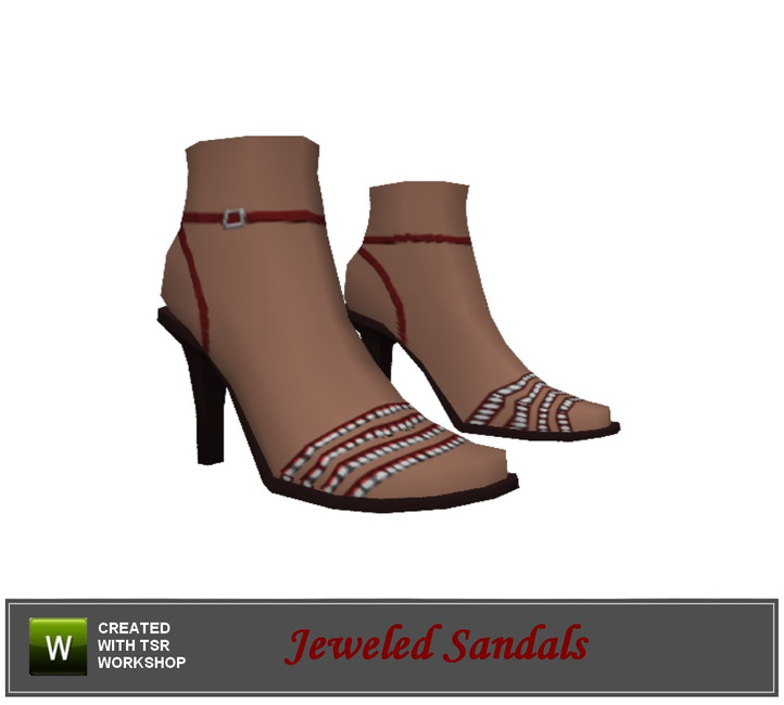 The Sims Resource - Jeweled Sandals