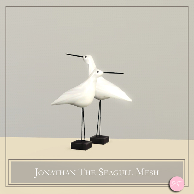 The Sims Resource | Jonathan The Seagull Mesh