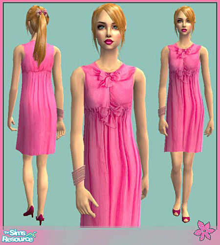 The Sims Resource | soft pink dress