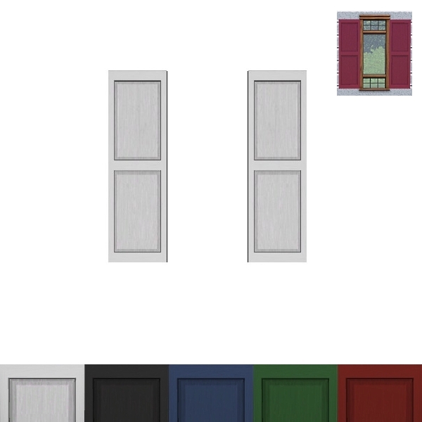 The Sims Resource | Exterior Shutters for the Ventana Suave Window