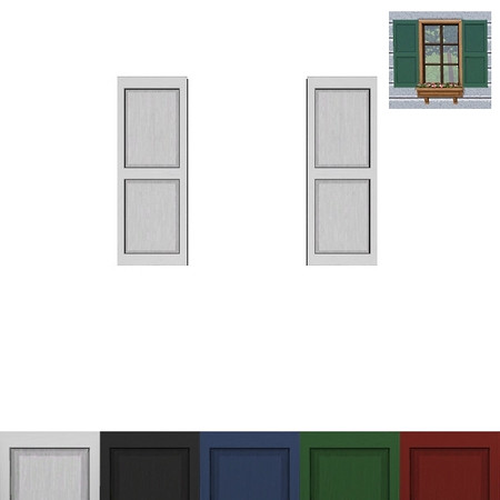 The Sims Resource | Exterior Shutters for the Good Manners Flowerbox Window