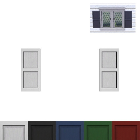 The Sims Resource | Exterior Shutters for the Sir Cunningham Window