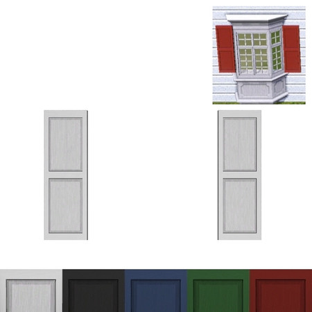 The Sims Resource | Exterior Shutters for the Windough Bay Window