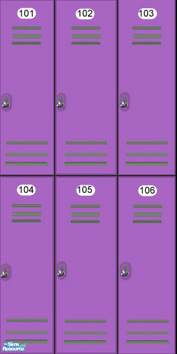 The Sims Resource - Colored Locker Walls - Lavander