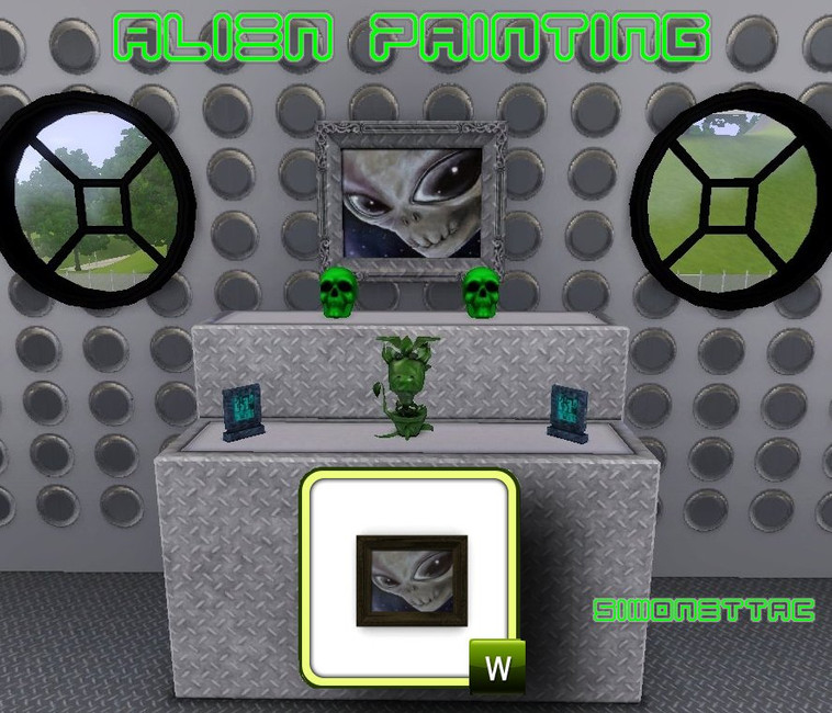 The Sims Resource - Alien painting