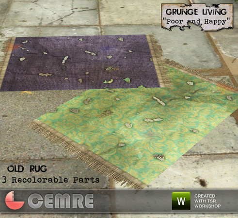 The Sims Resource | Poor and Happy Old Rug