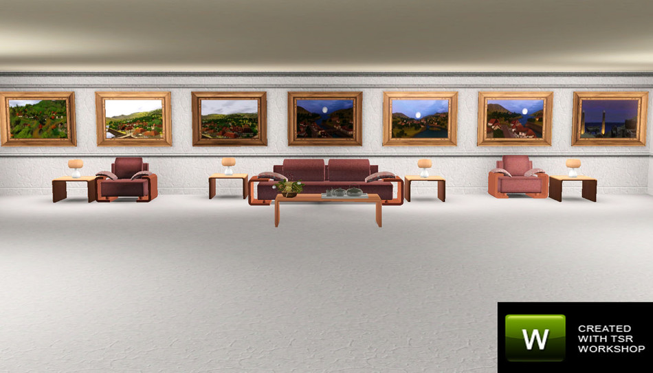 The Sims Resource - Paintings Superset 022 includes Paintings 128 to 134