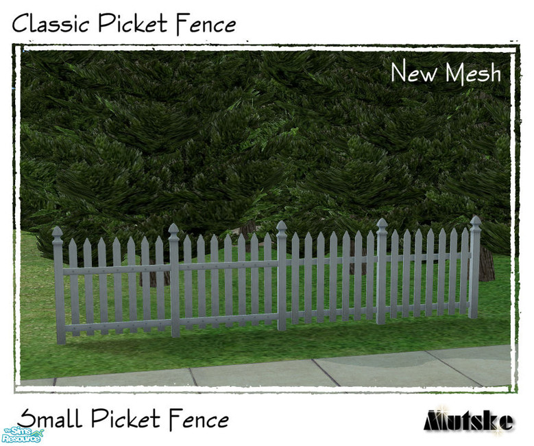 The Sims Resource - Classic Picket Fence Small