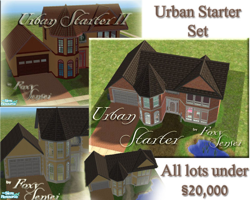 The Sims Resource | Urban Starter Homes Set