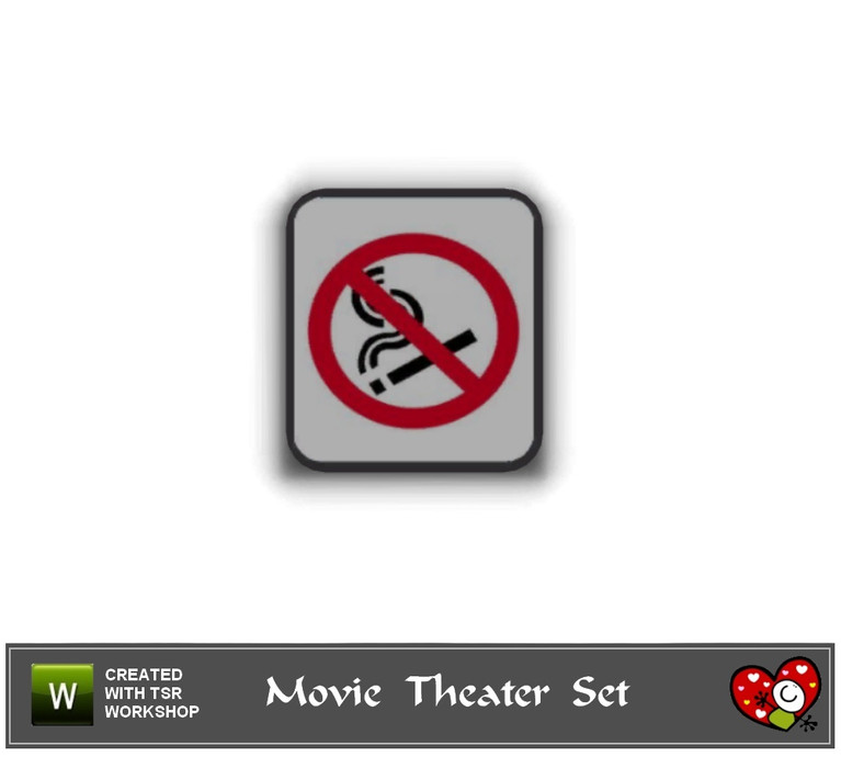 The Sims Resource | Movie Theater_No Smoking Sign