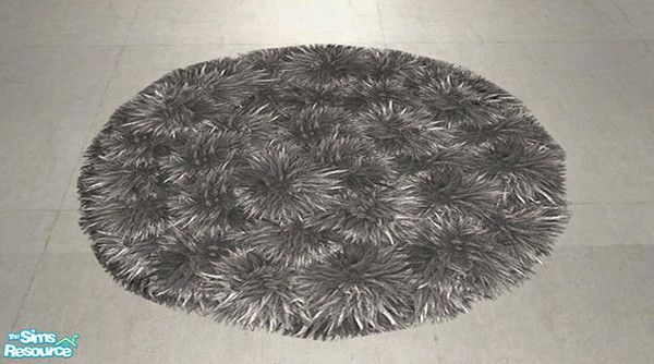 The Sims Resource | Crazy Livingroom - fluffy Rug Round large