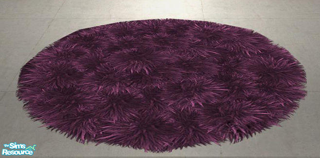The Sims Resource | Crazy Livingroom Recolors - fluffy Rug round lilac