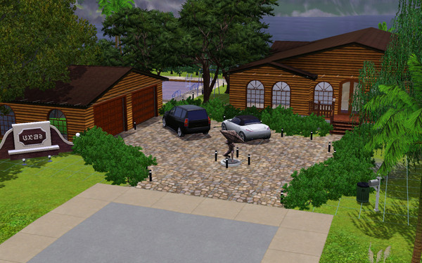 The Sims Resource | Modern Wooden Lodge