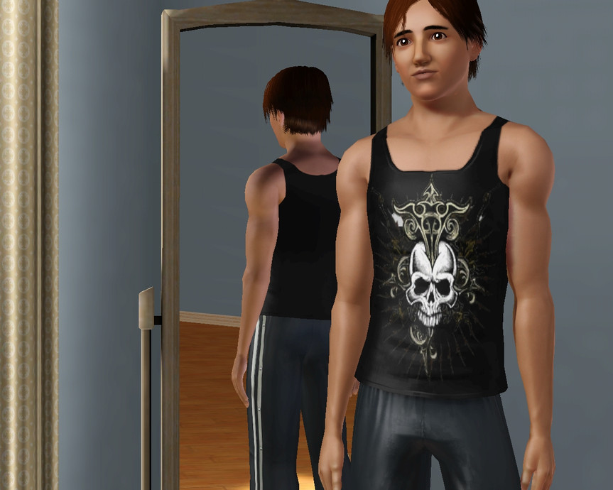 The Sims Resource | Mens Skull Vest
