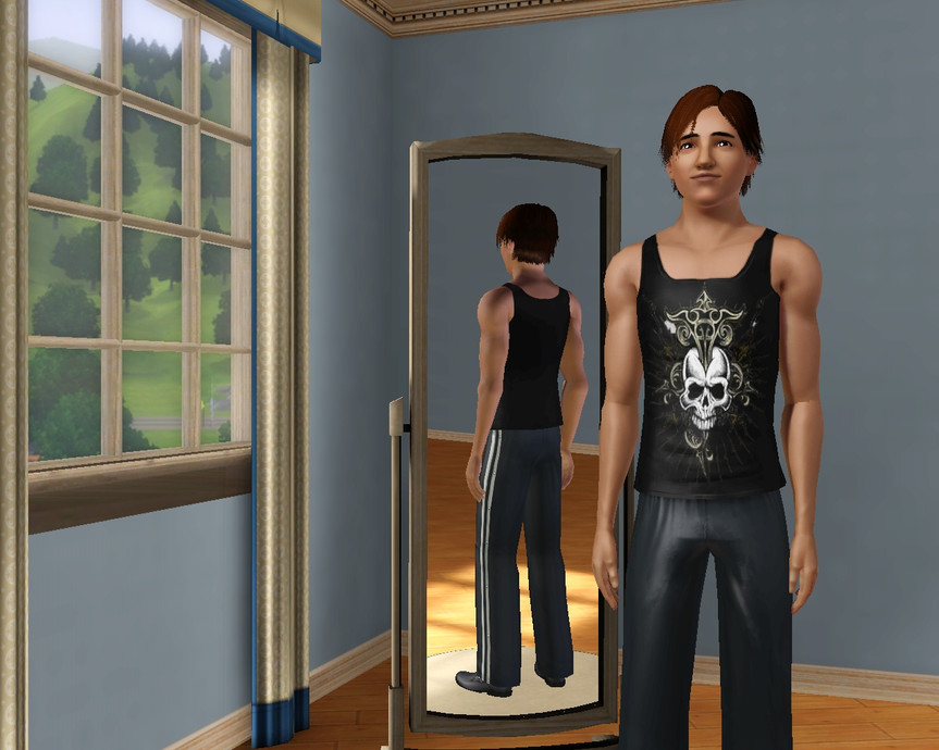 The Sims Resource | Mens Skull Vest