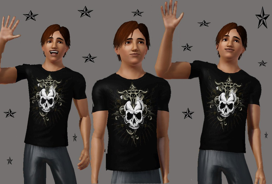 The Sims Resource | Skull T-shirt 2