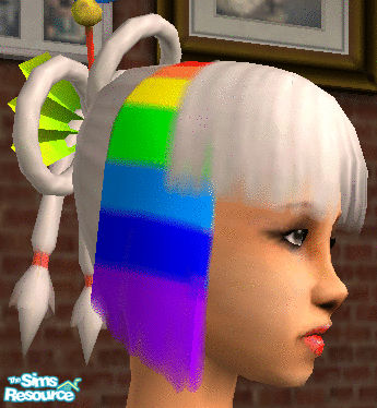 The Sims Resource | Rainbow Hair