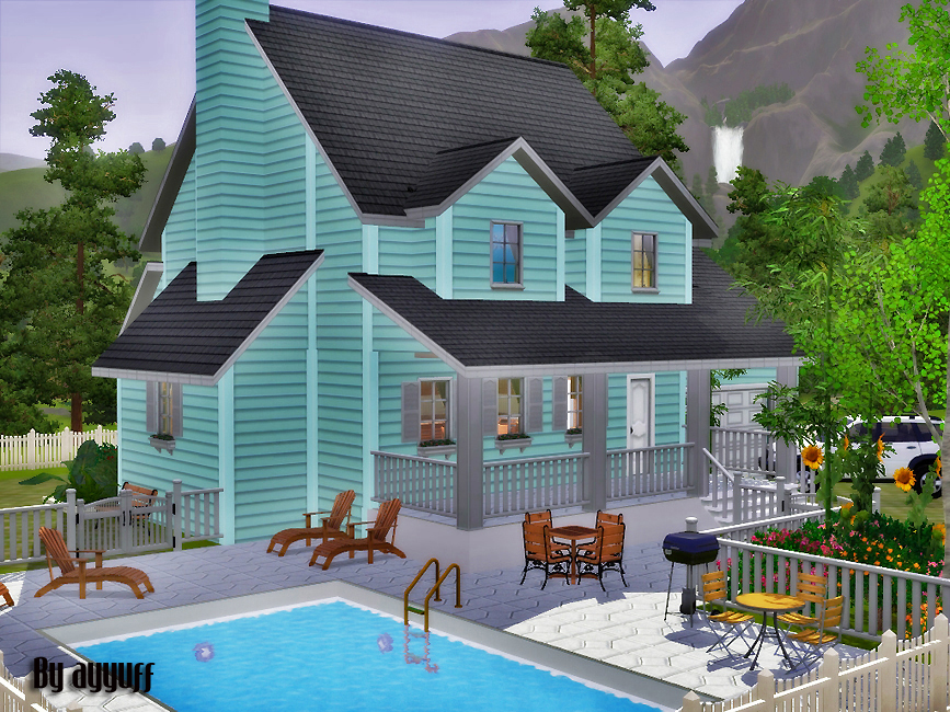 The Sims Resource | Peace of Family Country House *Furnished*