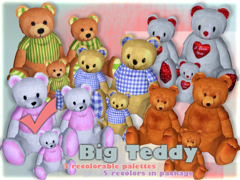 The Sims Resource | S2S Teddy Bear (Big)