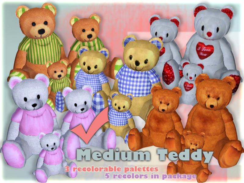 The Sims Resource | S2S Teddy Bear (Medium)