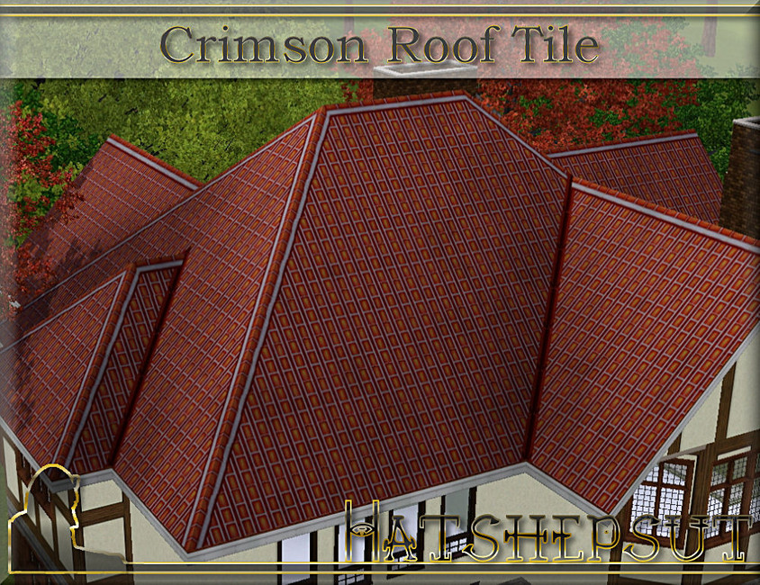The Sims Resource - EA Crimson Roof with White Trim