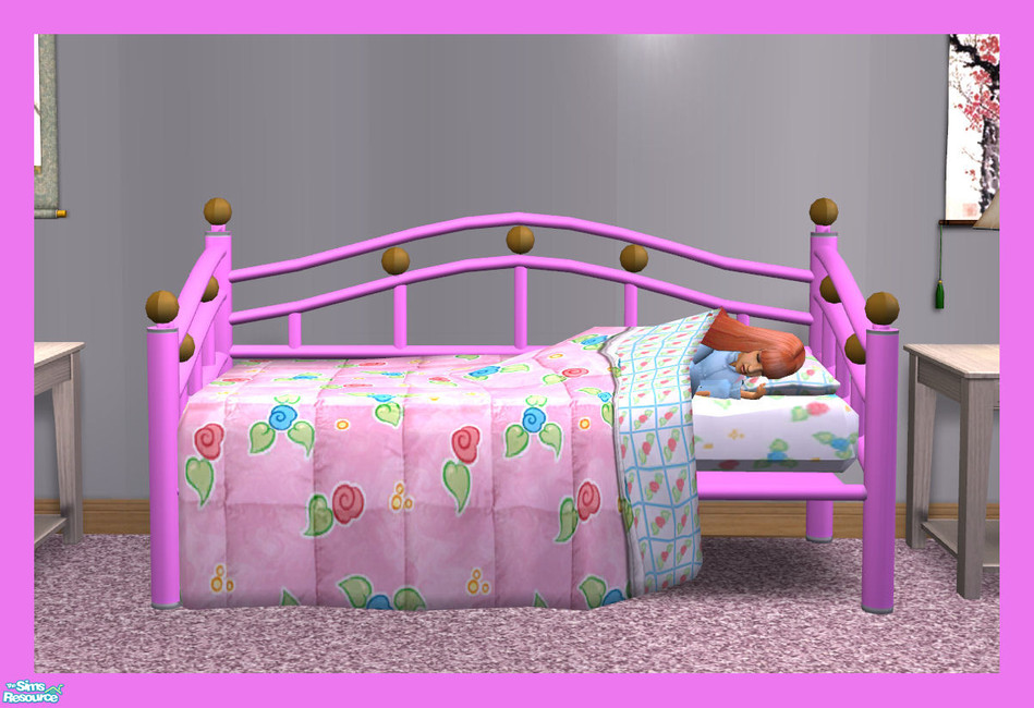 The Sims Resource - Princess Set - Day Bed Pink Recolor