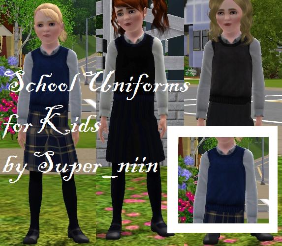 The Sims Resource | Child female school uniform sweater
