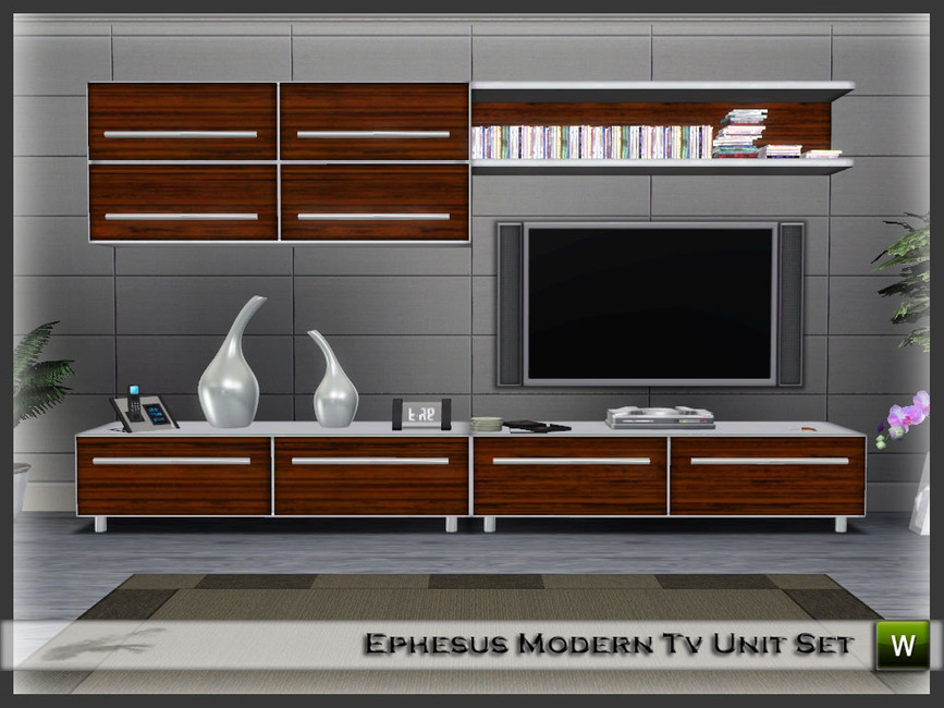 The Sims Resource - Ephesus Modern Tv Unit Set