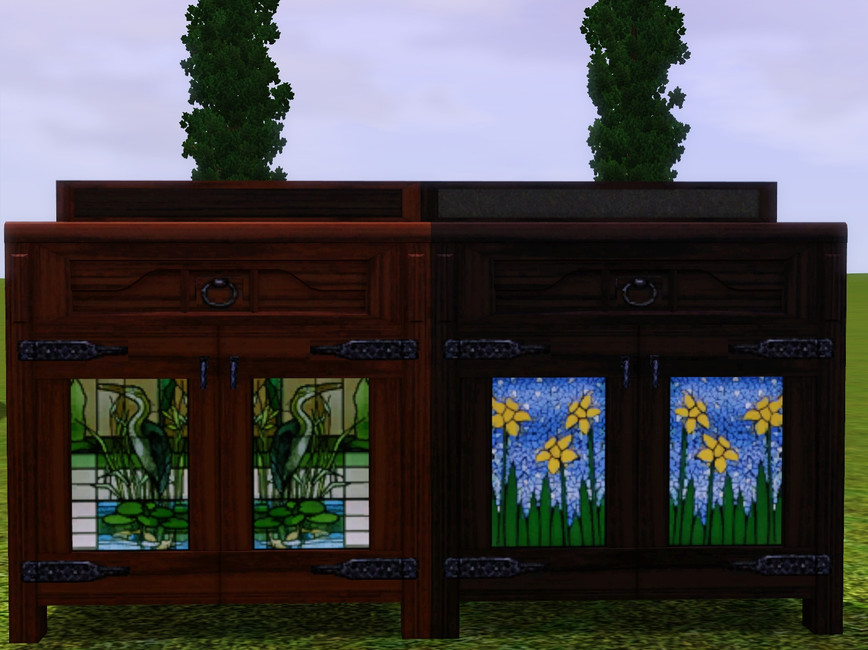 The Sims Resource - Counter Mission Suite with 8 new door patterns.