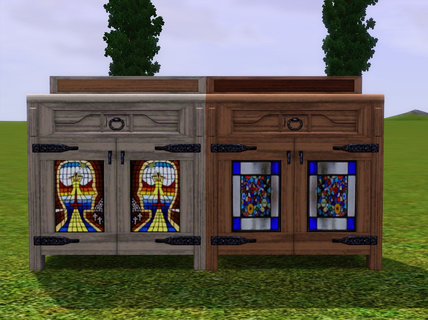 The Sims Resource - Counter Mission Suite with 8 new door patterns.