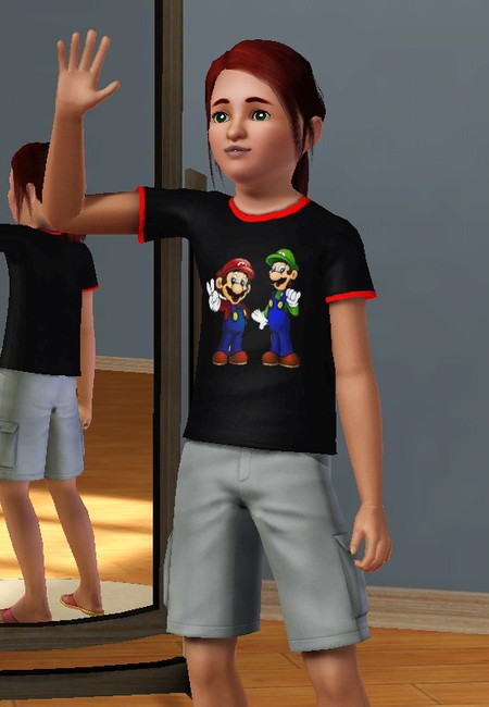 The Sims Resource - Super Mario T-shirt